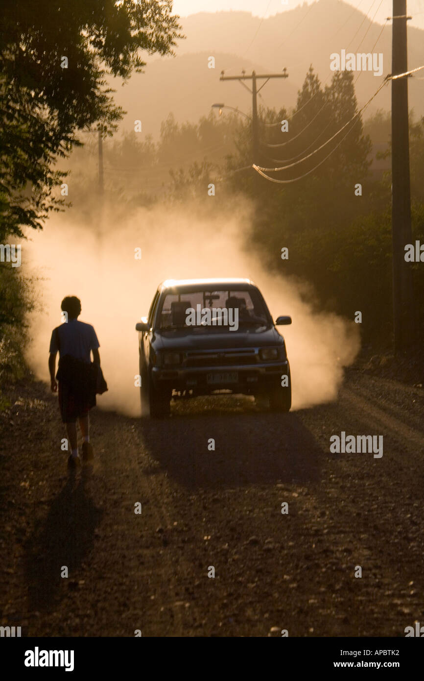Dusty country road Colchagua Valley Chile Stock Photo - Alamy