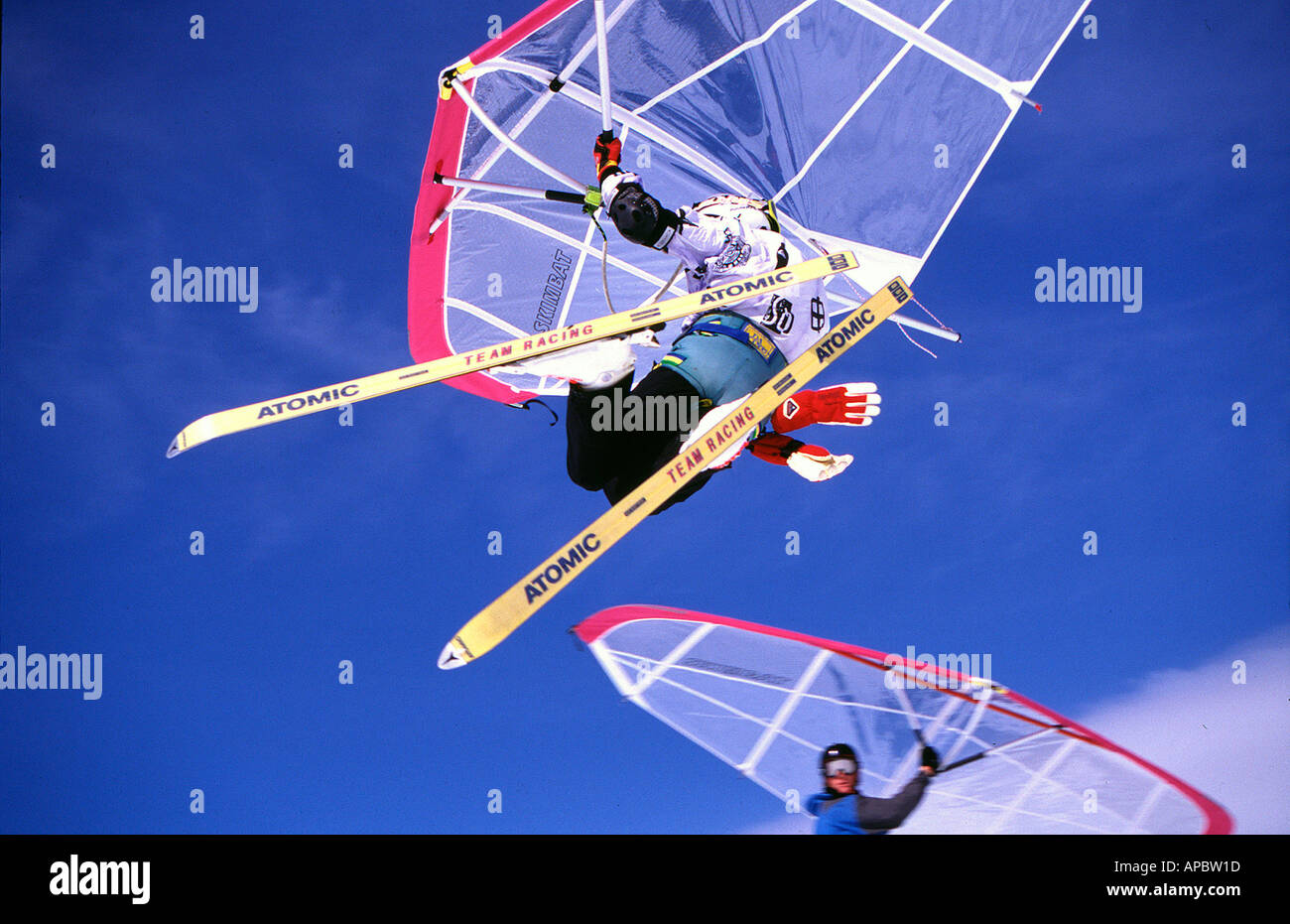 Wingsurfing action with a Skywings Skimbat Stock Photo - Alamy