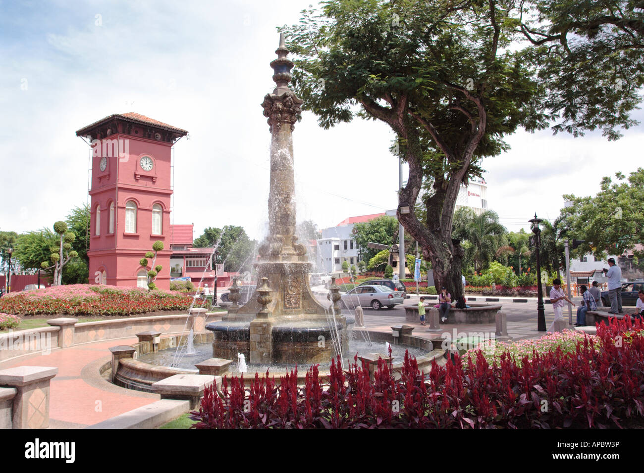 Clock tower from Dutch colonisation era in Malacca Malaysia Stock Photo ...