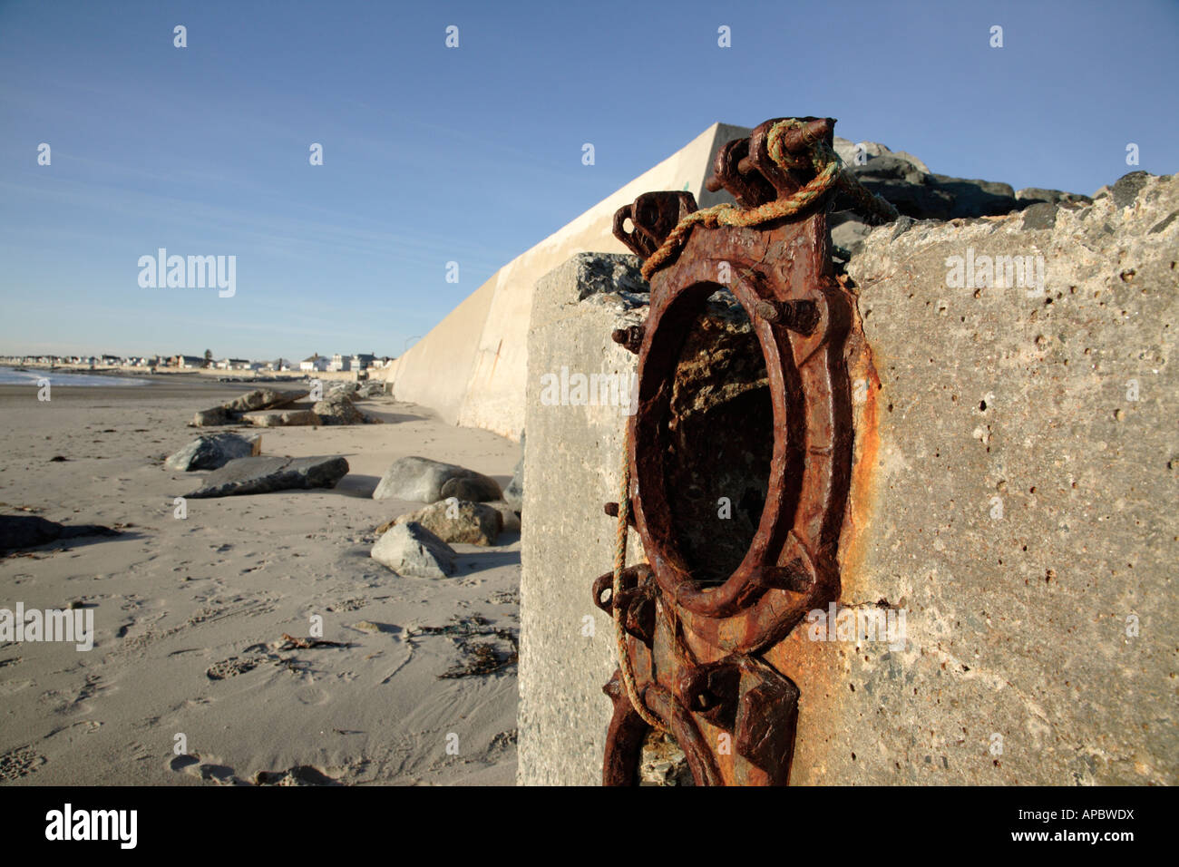 Hampton Beach New Hampshire USA during the winter months which is part ...