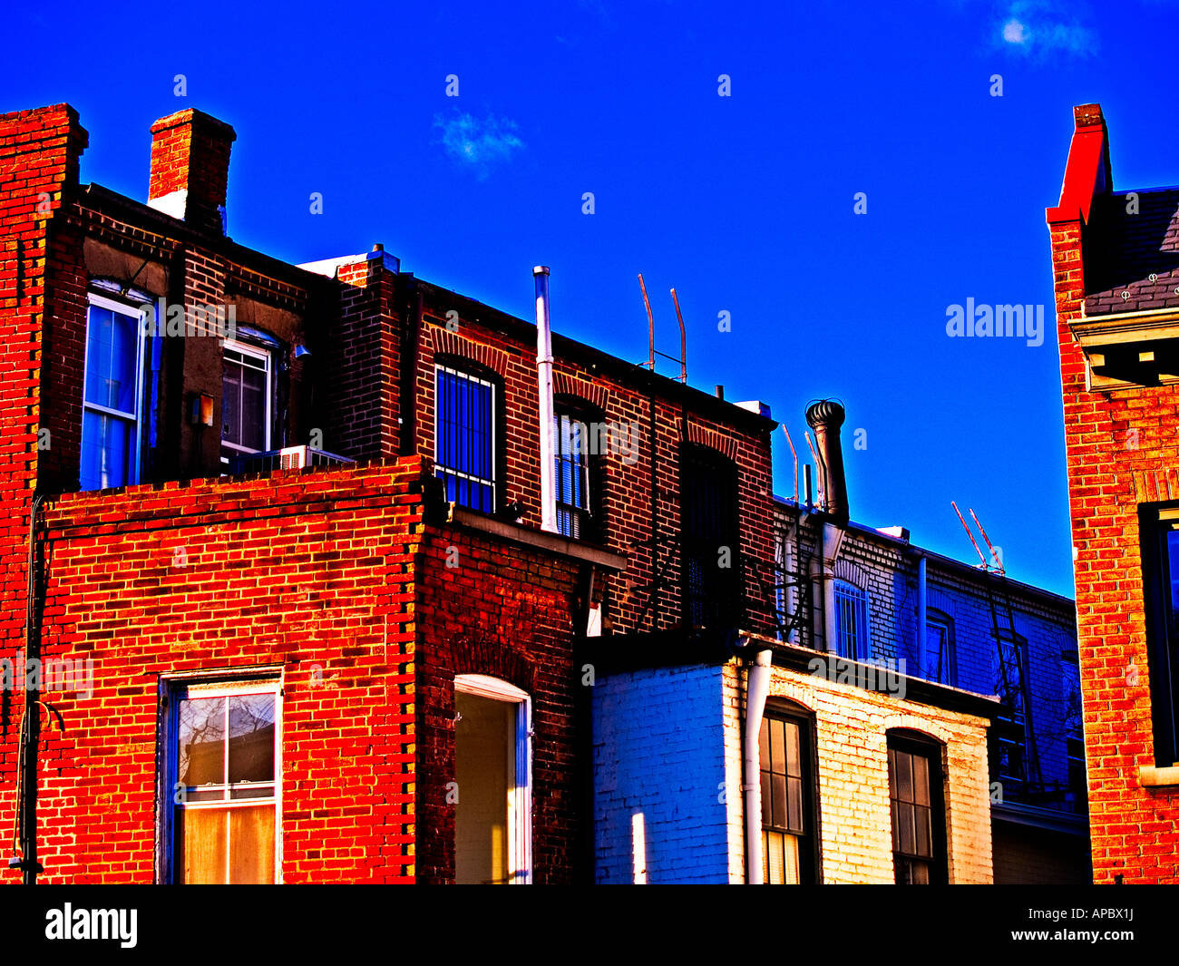 Red brick buildings in Georgetown, DC Stock Photo - Alamy