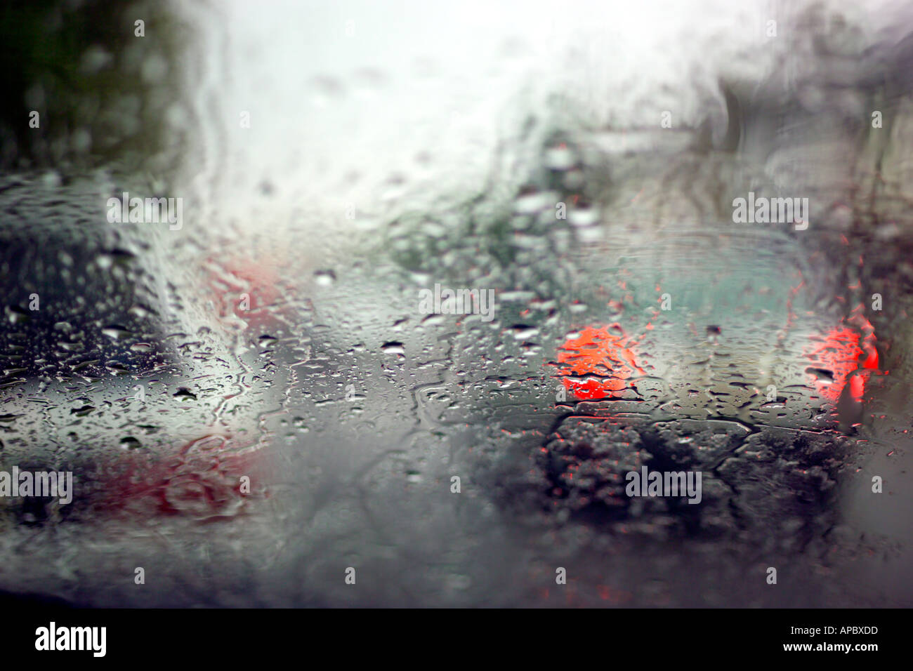 Traffic seen through wet windows Stock Photo - Alamy