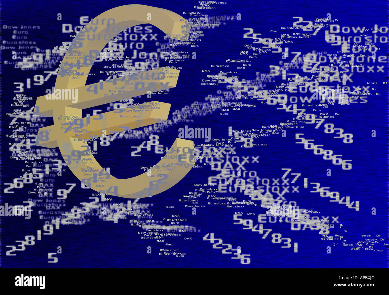 Euro sign in front of indices Stock Photo - Alamy