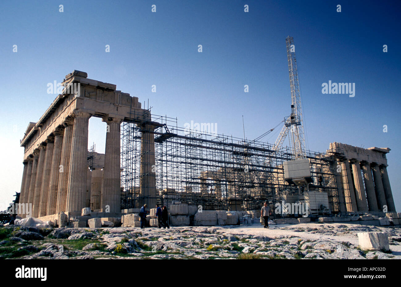 The Parthenon under construction Stock Photo - Alamy