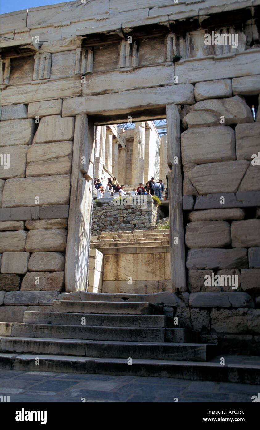 Acropolis entrance gate hi-res stock photography and images - Alamy