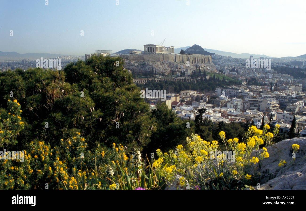 Athens panorama and Acropolis Stock Photo - Alamy