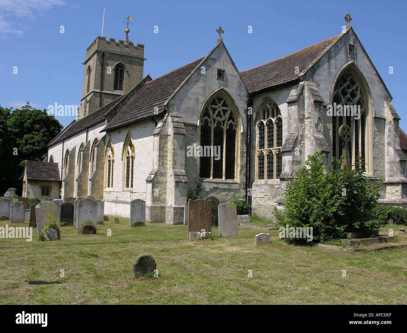 Typical stone-built Church of England parish church, with square tower ...