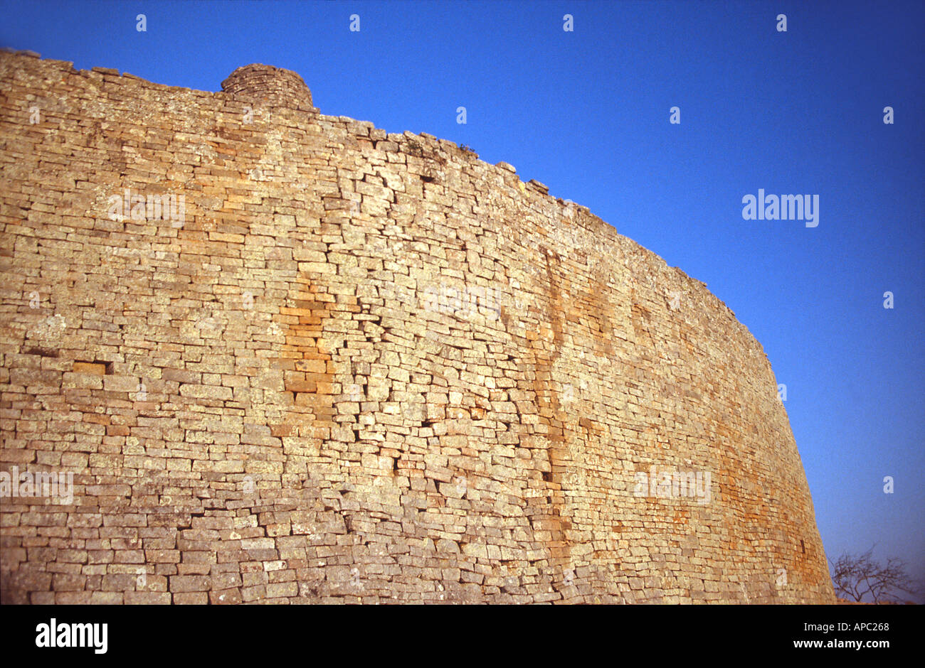 Historic Stone Wall Great Zimbabwe Ruins Zimbabwe Southern Africa Stock ...