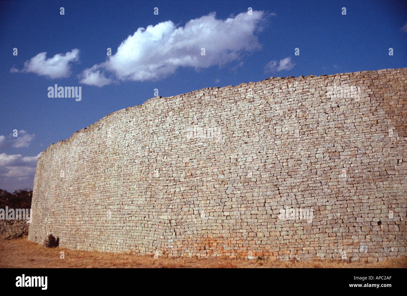 Historic Stone Wall Great Zimbabwe Ruins Zimbabwe Southern Africa Stock ...