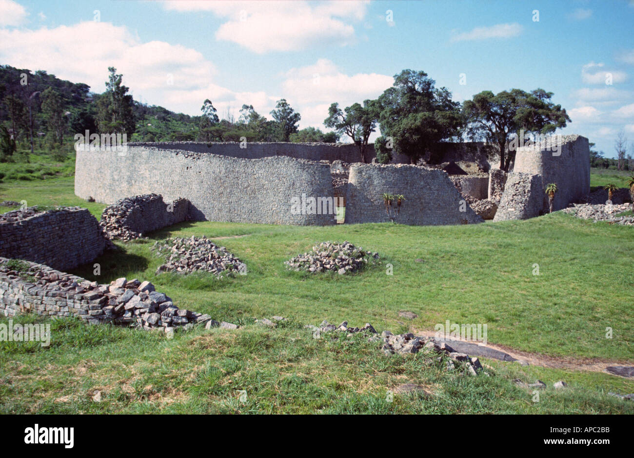 Great Enclosure Great Zimbabwe Ruins Zimbabwe Southern Africa Stock ...