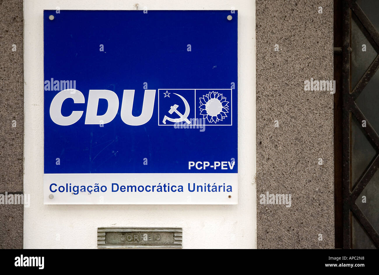Sign of the CDU, Madeira, Portugal Stock Photo - Alamy