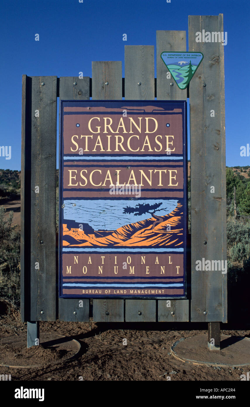 Grand staircase escalante sign hi-res stock photography and images - Alamy