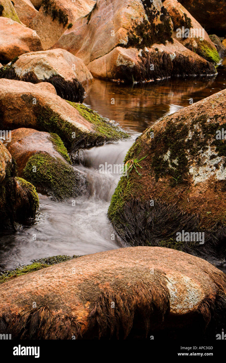 Water flowing down river Stock Photo - Alamy