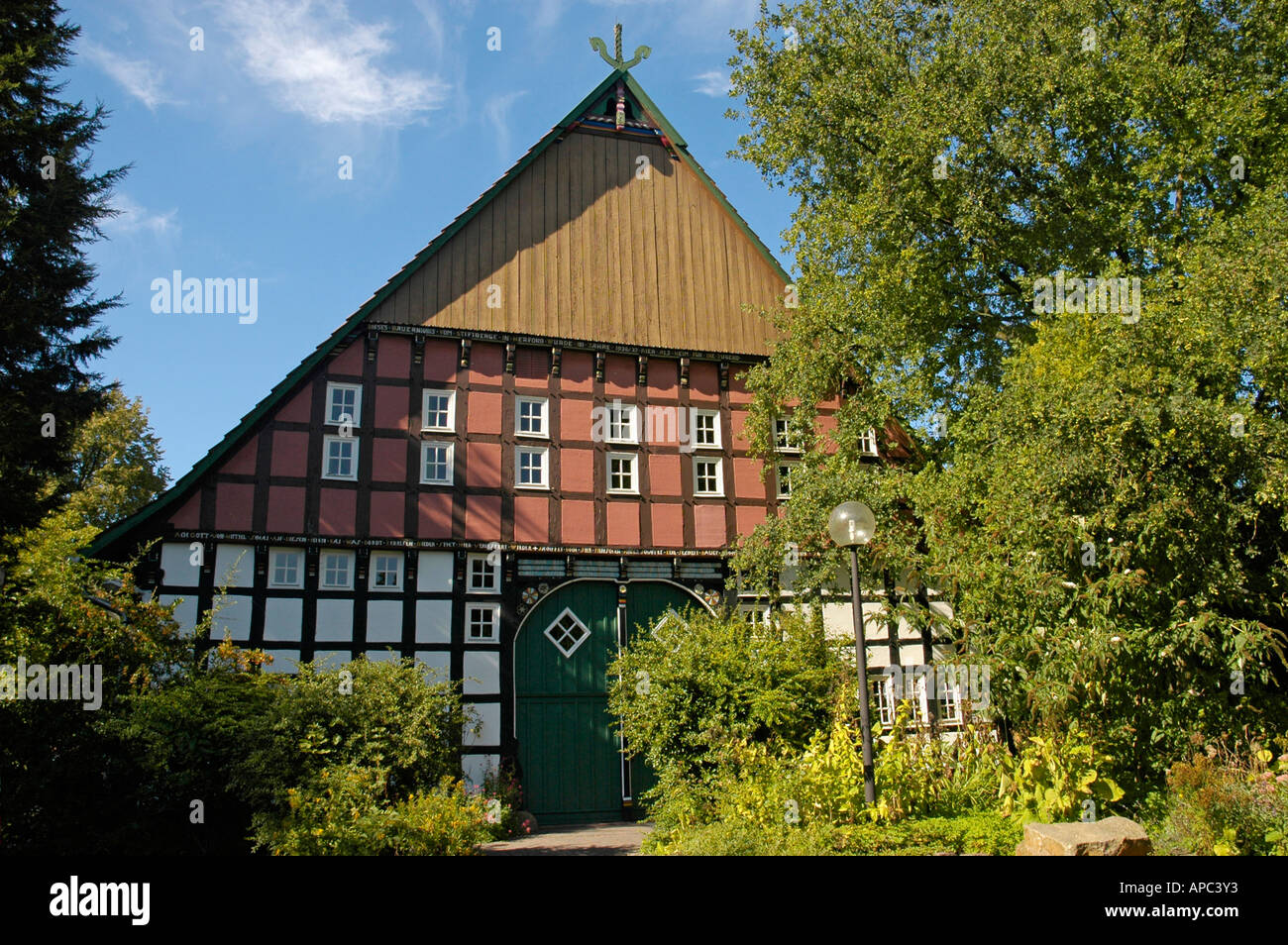 Historical building at the youth farm, castle Vlotho on the ...