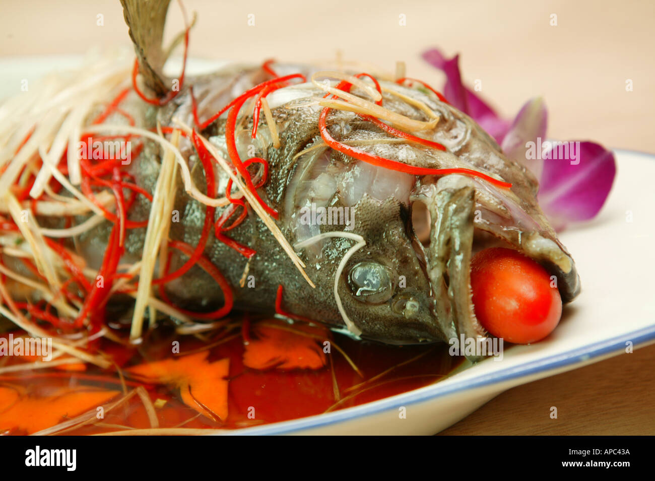 chinese cuisine fish Stock Photo - Alamy