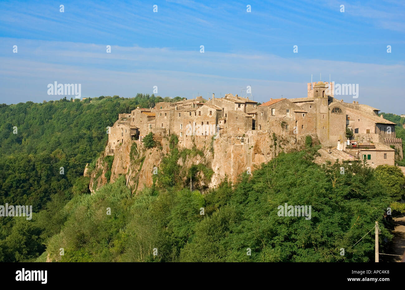 Calcata, medieval town in the river Treia valley, 30 Km north of Rome ...