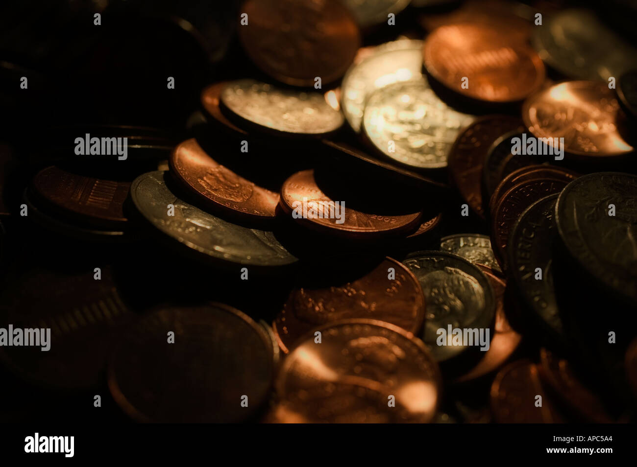 Coin Money Pile 2 Stock Photo - Alamy