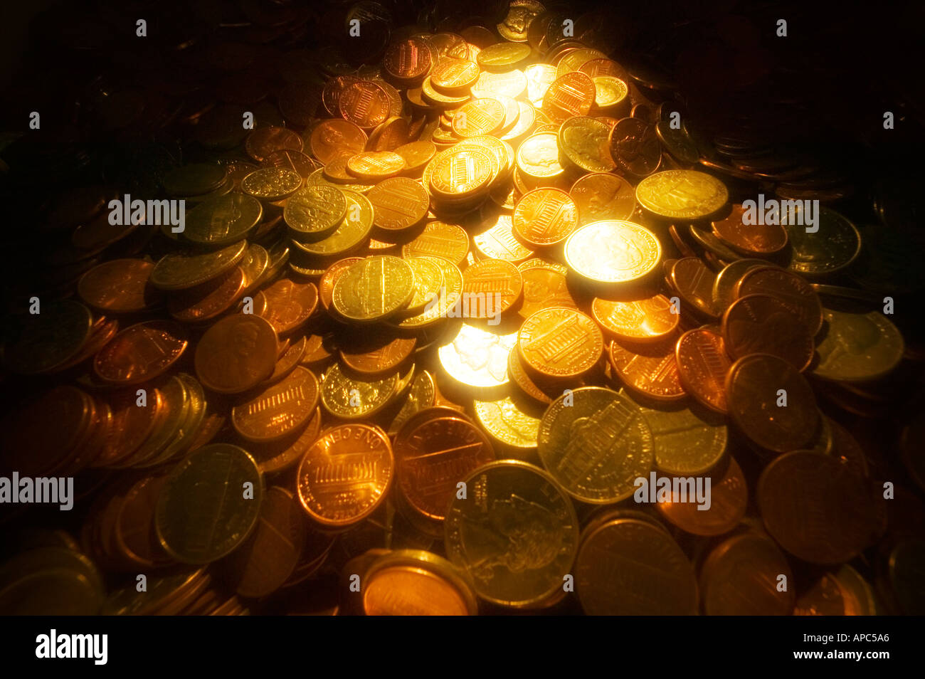 Coin Money Pile 3 Stock Photo - Alamy