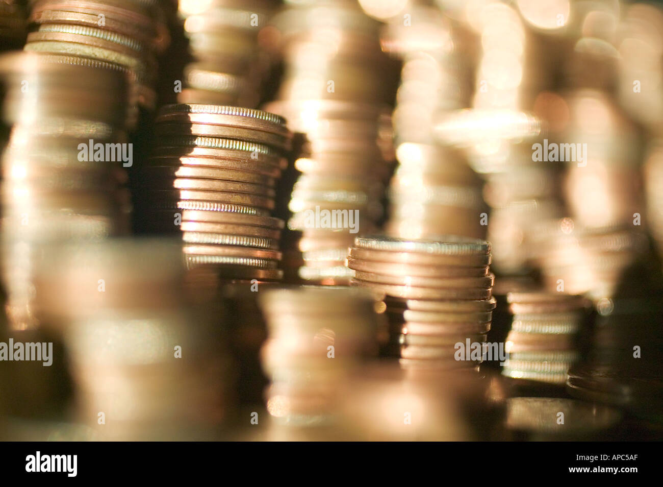 Coin Money Stacks 4 Stock Photo - Alamy