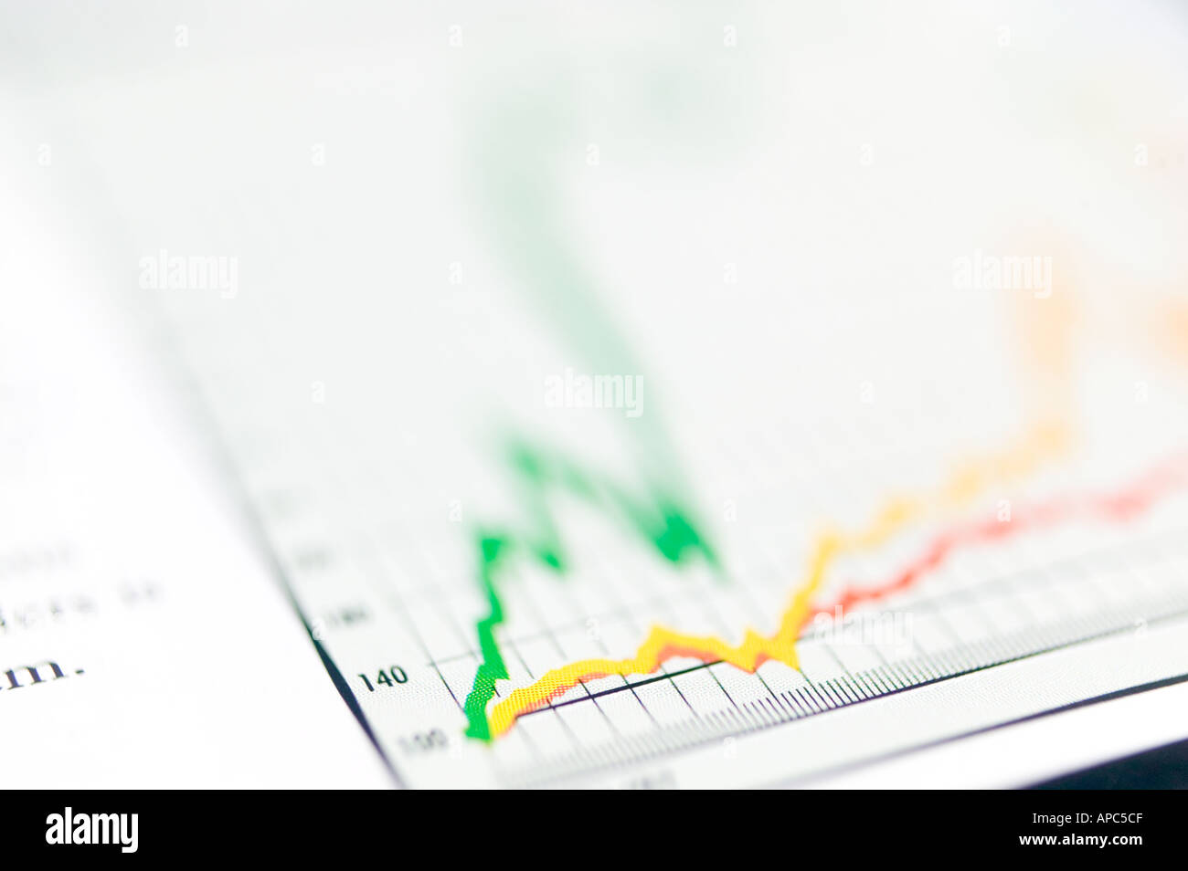 Financial Numbers and Figures Print 2 White Stock Photo - Alamy