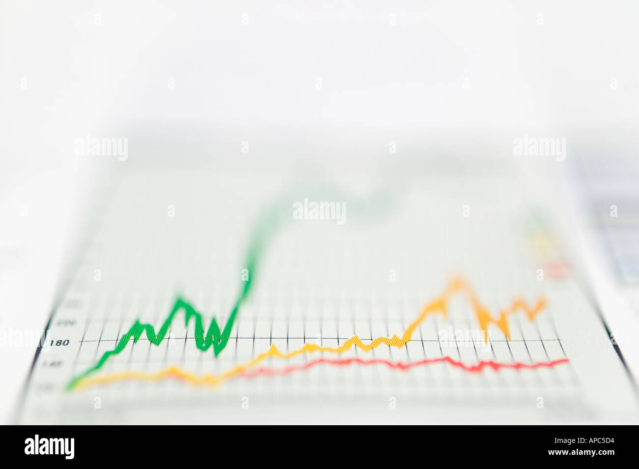 Financial Numbers and Figures Print 4 White Stock Photo - Alamy