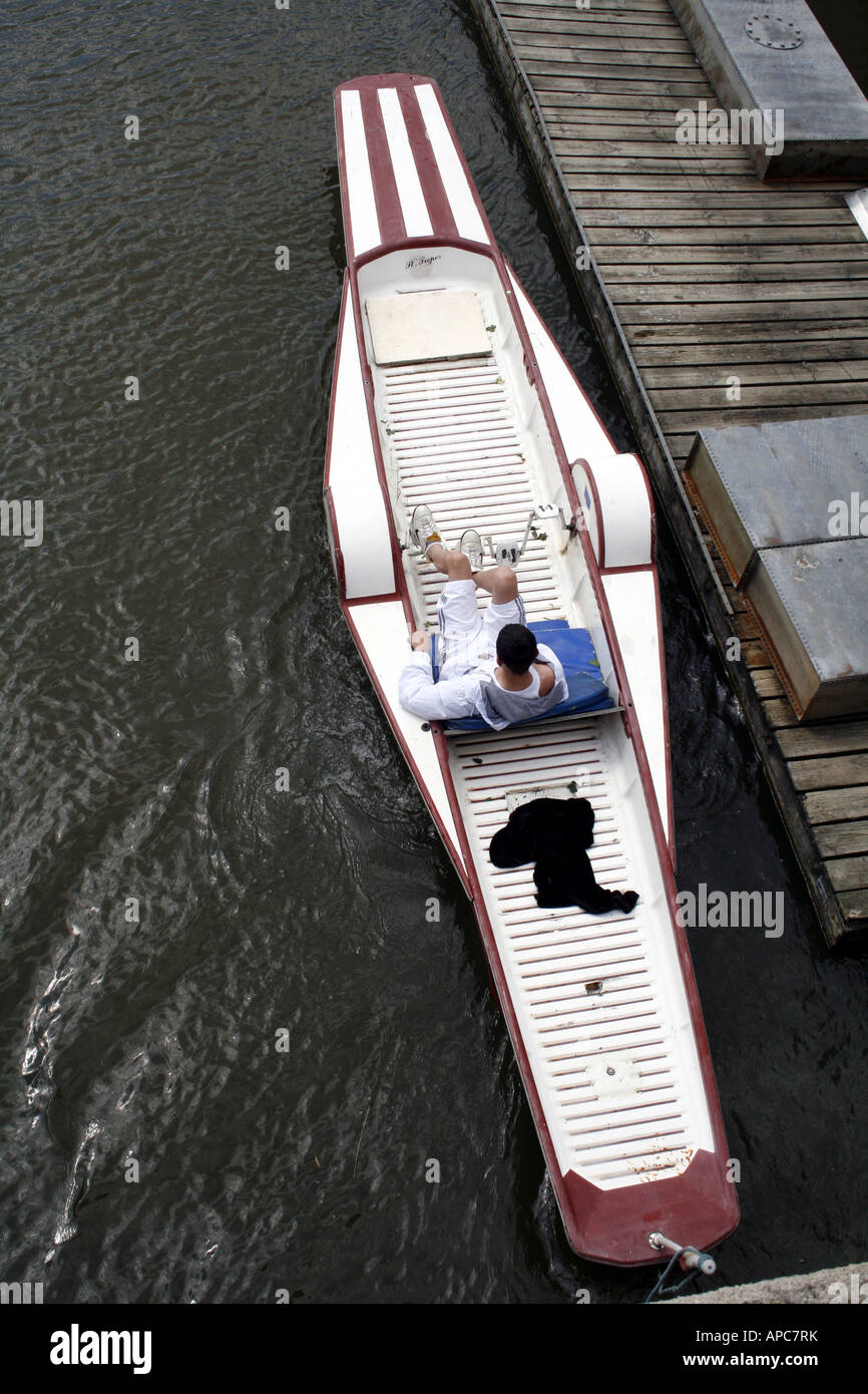 Paddleboat punt in Oxford, England Stock Photo - Alamy