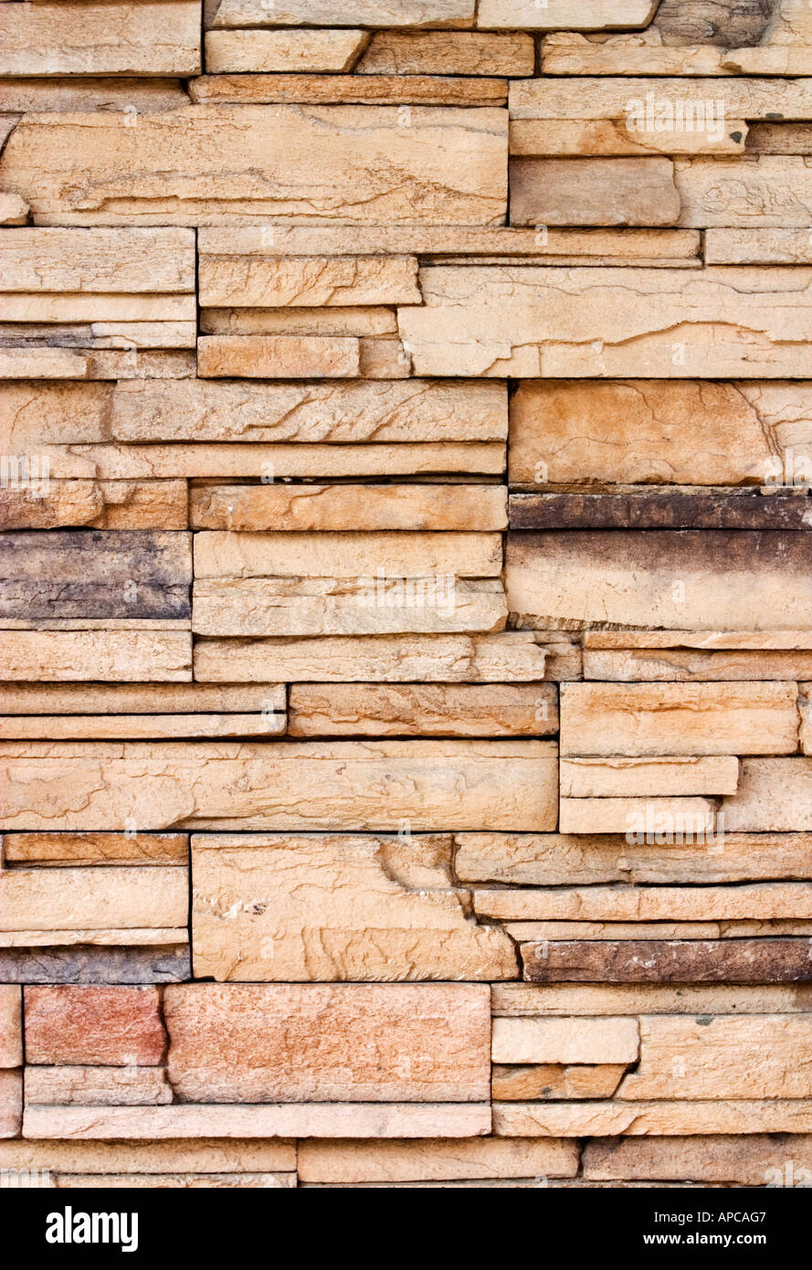 Faux Window And Stone Wall in a downtown shopping area. Vertical Stock ...