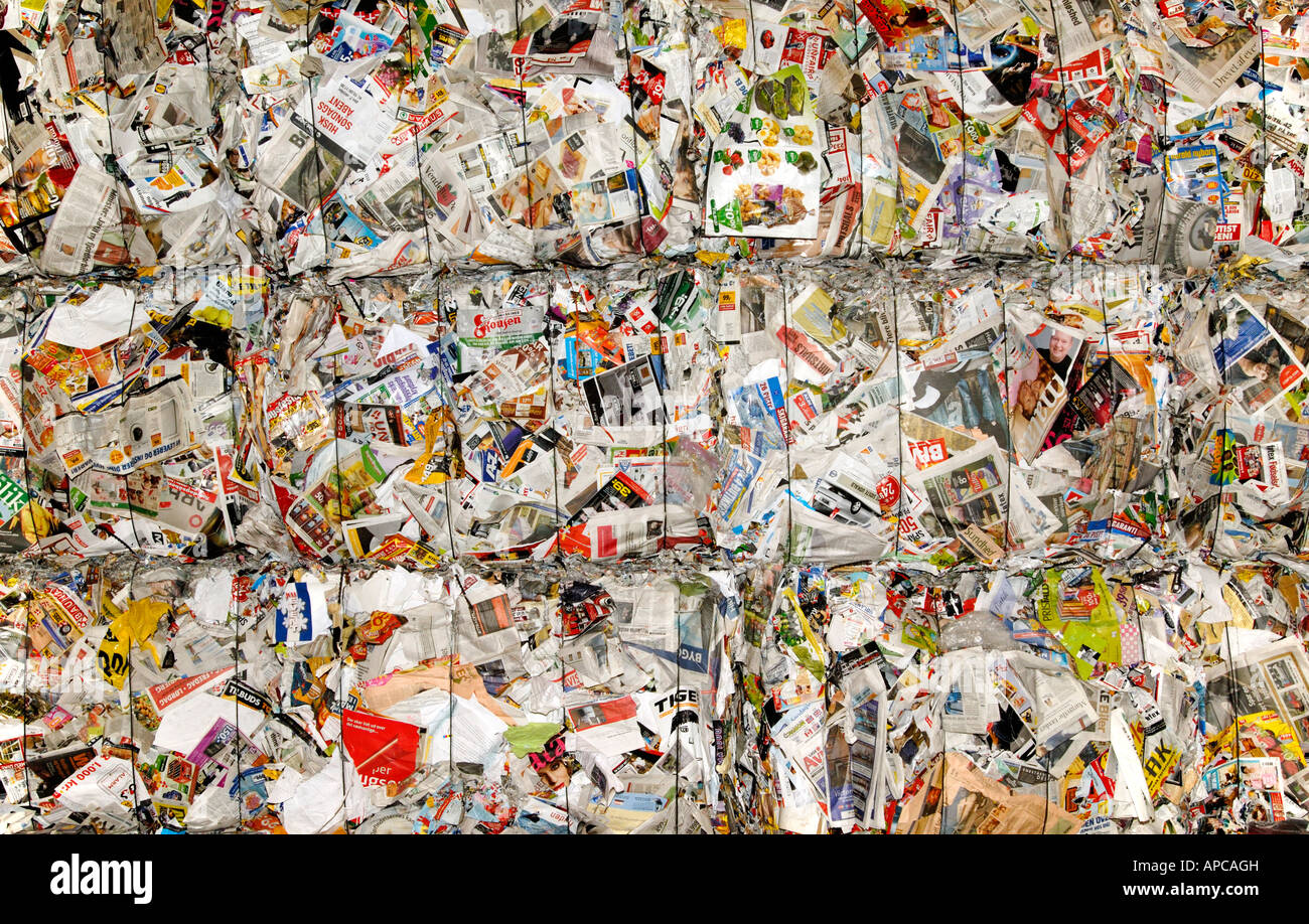 Scrap paper collected for recycling Stock Photo - Alamy