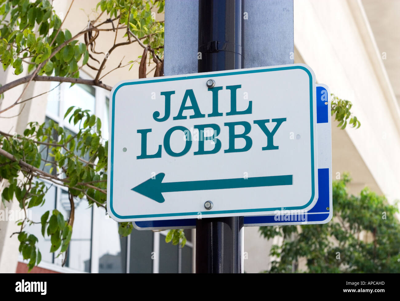 City Of Burbank California Police Jail Sign. Horizontal Stock Photo - Alamy