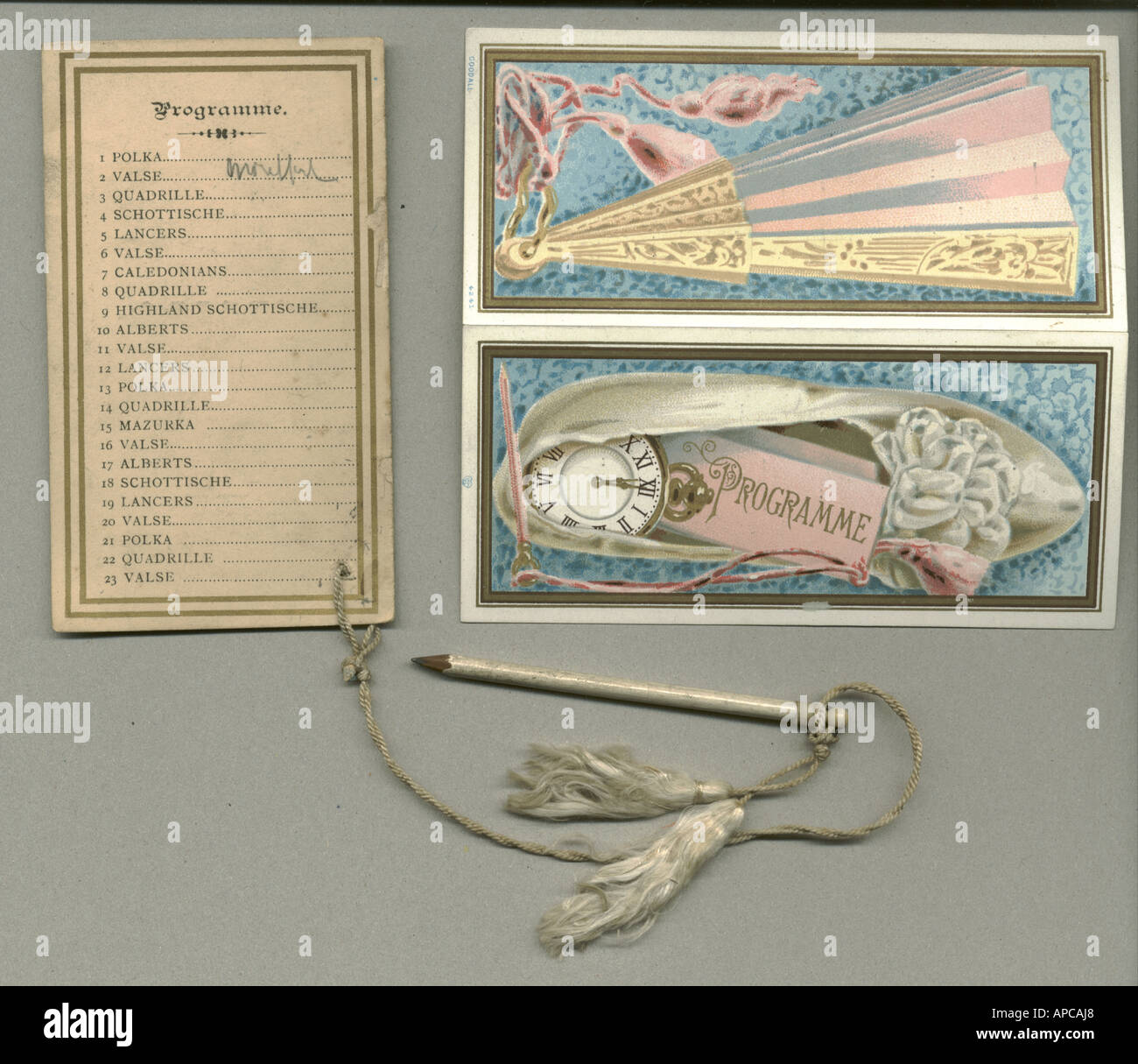 Victorian dance cards hi-res stock photography and images - Alamy