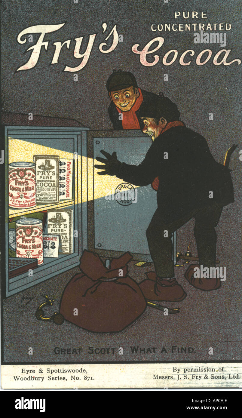 Advertising picture postcard for Fry's Cocoa by artist John Hassall ...