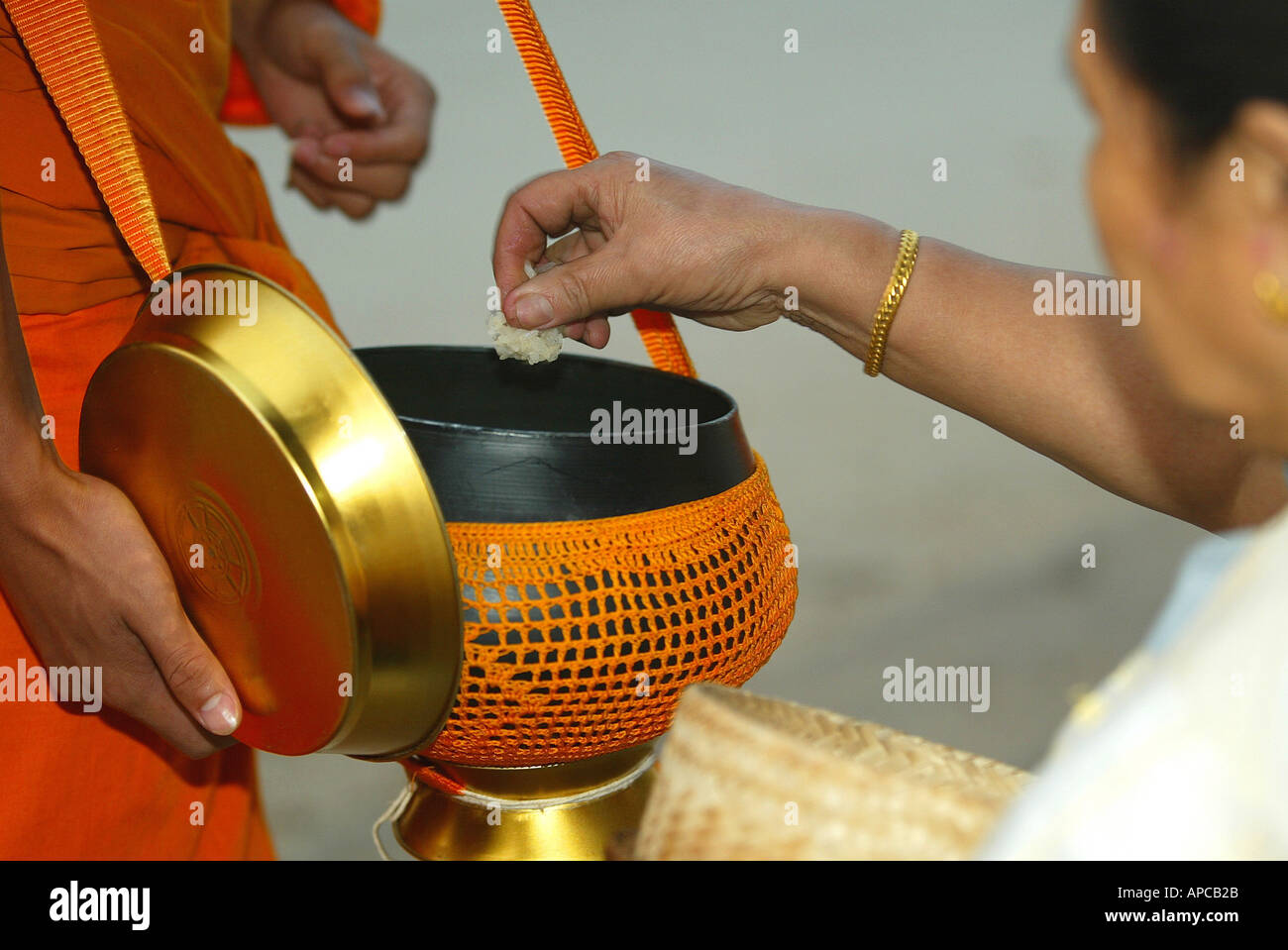 Buddhist monk drink hi-res stock photography and images - Alamy
