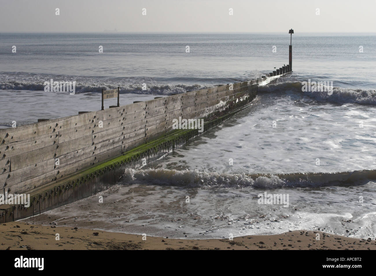 Caution keep clear of groynes hi-res stock photography and images - Alamy
