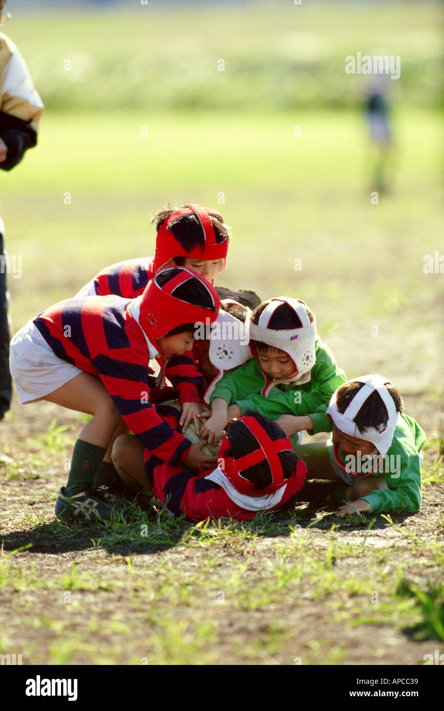 Sport Kids Sports Children Rugby Stock Photo - Alamy