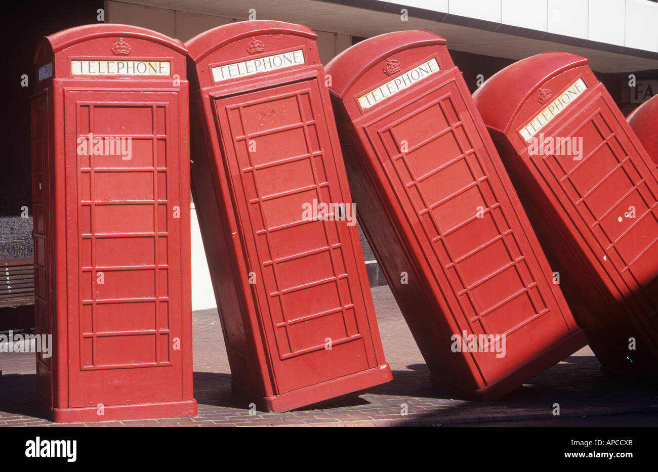 David Mach's Leaning Telephone Boxes Street Sculpture, London Road ...