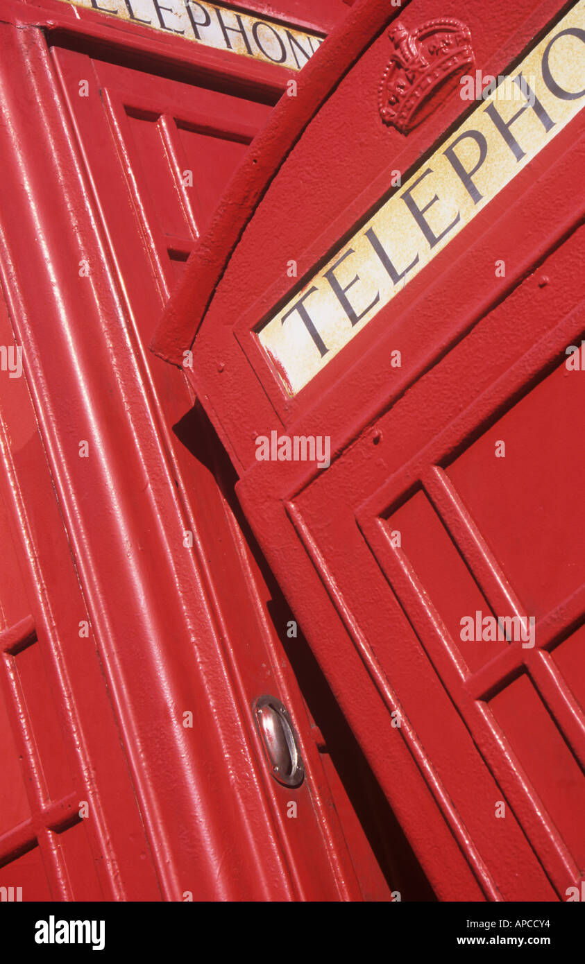 Detail of David Mach's Leaning Telephone Boxes Street Sculpture, London ...