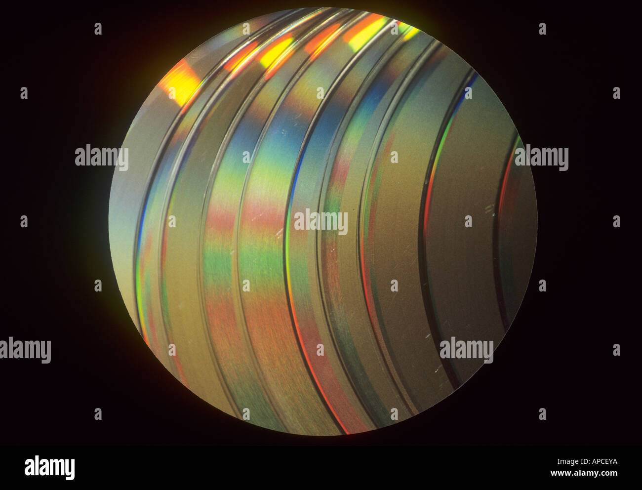 "Magic Discs", Colourful CDs, England, UK Stock Photo - Alamy