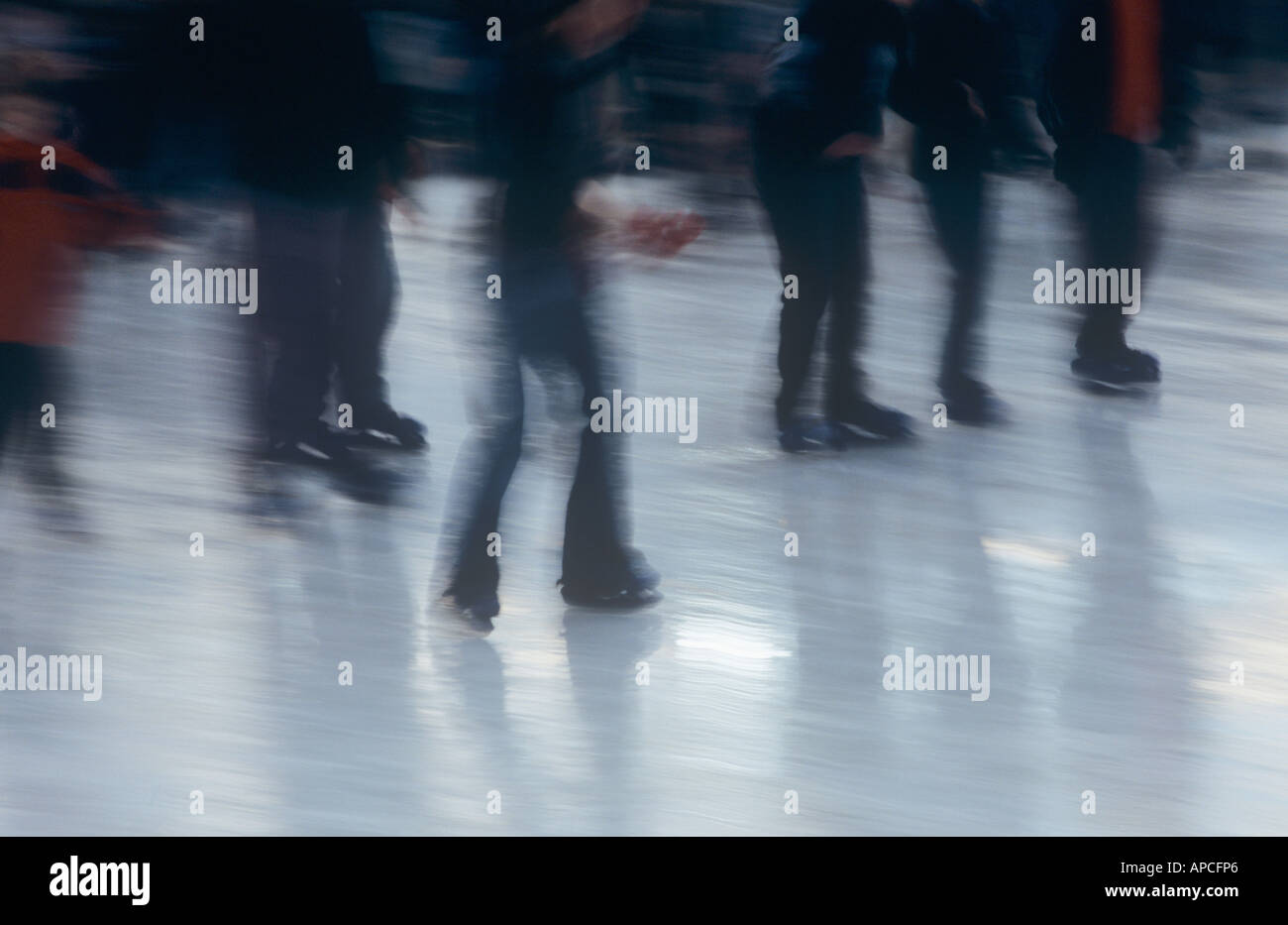 Skaters at Hampton Court Palace Ice Rink, East Molesey, Surrey, England ...