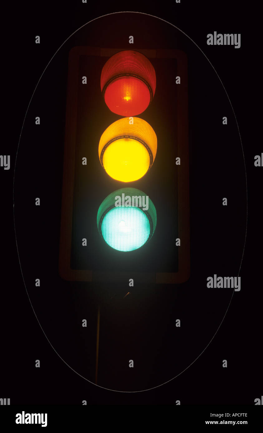 Red, Amber and Green Traffic Lights, Wokingham, Berkshire, England, UK ...