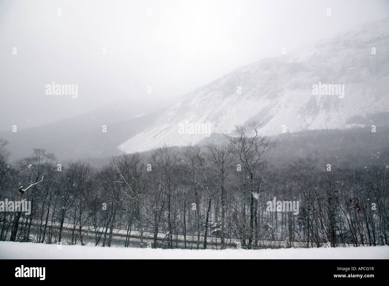 Franconia Notch in the White Mountains New Hampshire USA Stock Photo ...