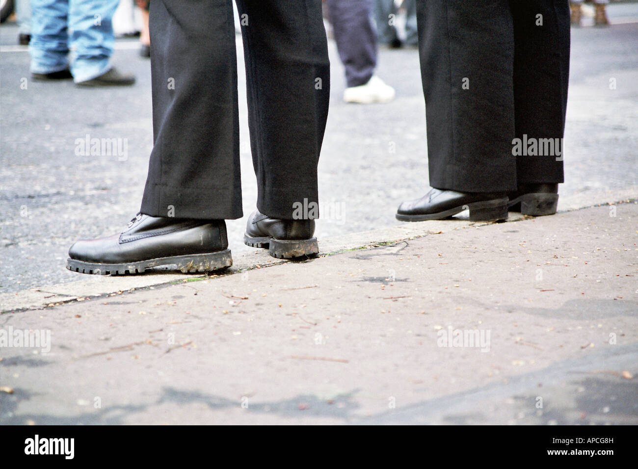 police mans boots Stock Photo - Alamy