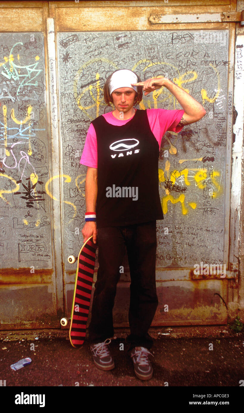 Dan Cates at the Vans skateboarding tour in Ireland June 2002 Stock ...