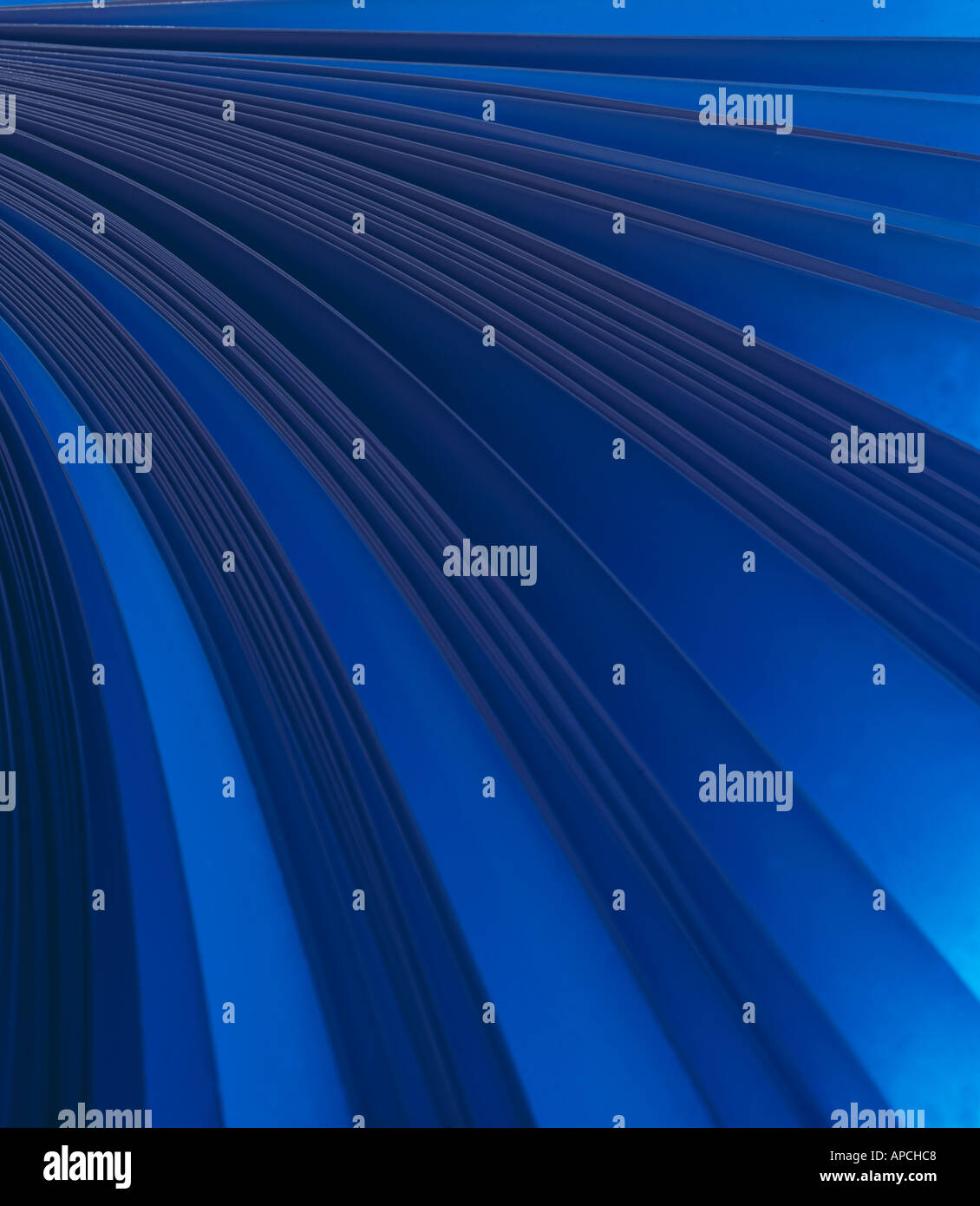 BLUE BACKLIT PAGES OF A BOOK Stock Photo - Alamy