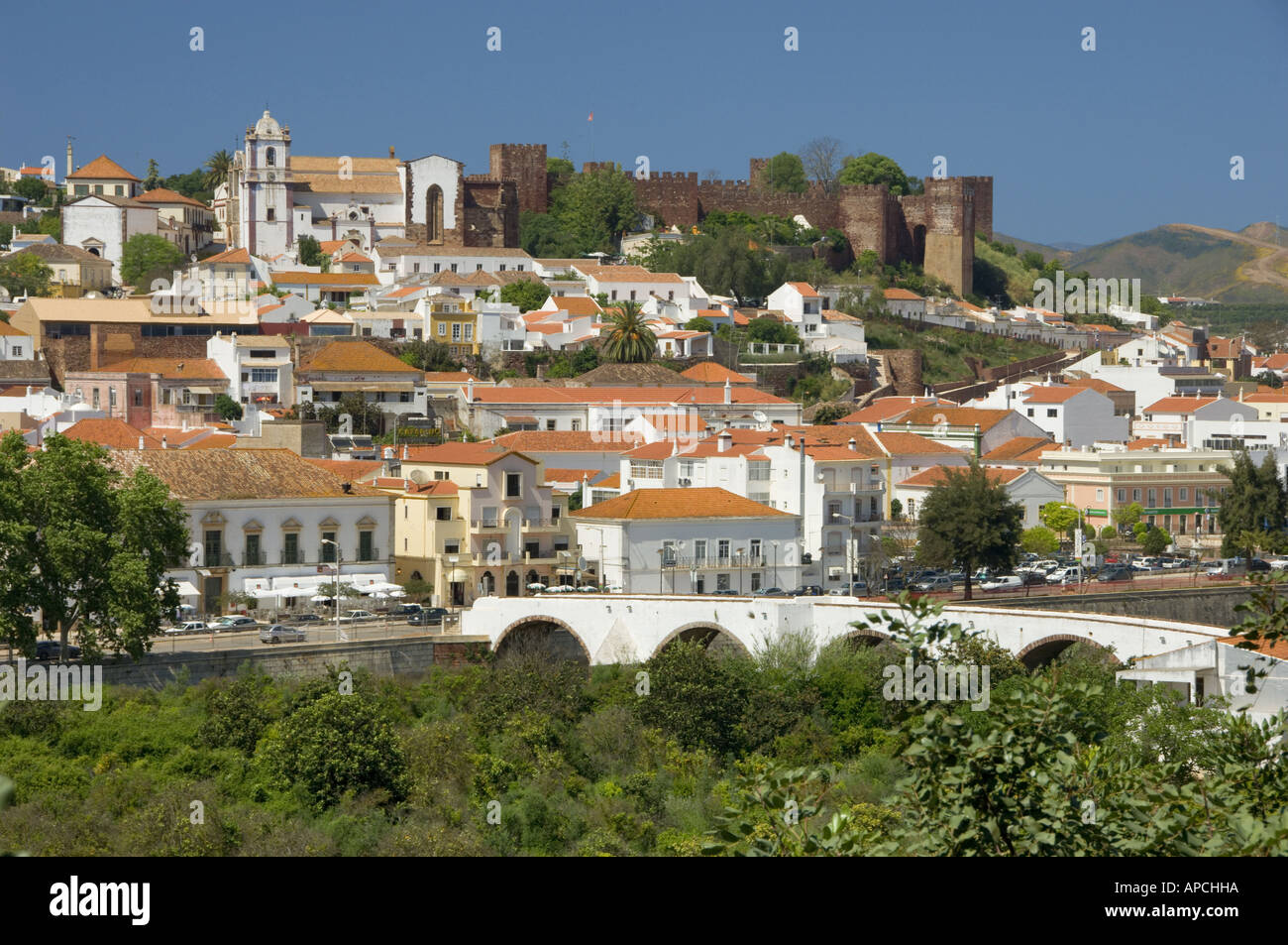 Silves Town, Cathedral Church And Town Stock Photo - Alamy