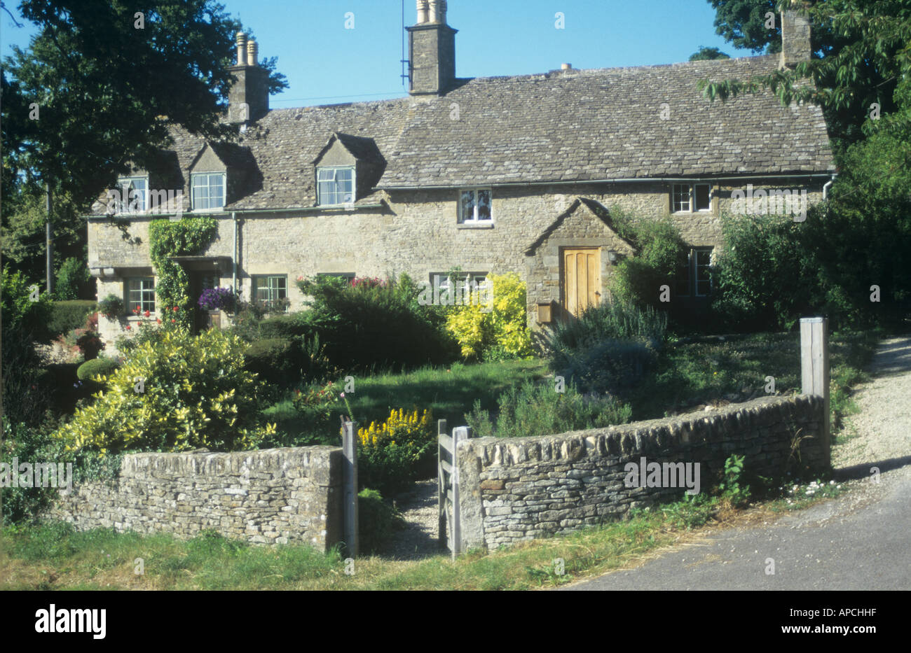 Typical Cotswold Stone Cottages at Great Rissington, near Bourton-on ...