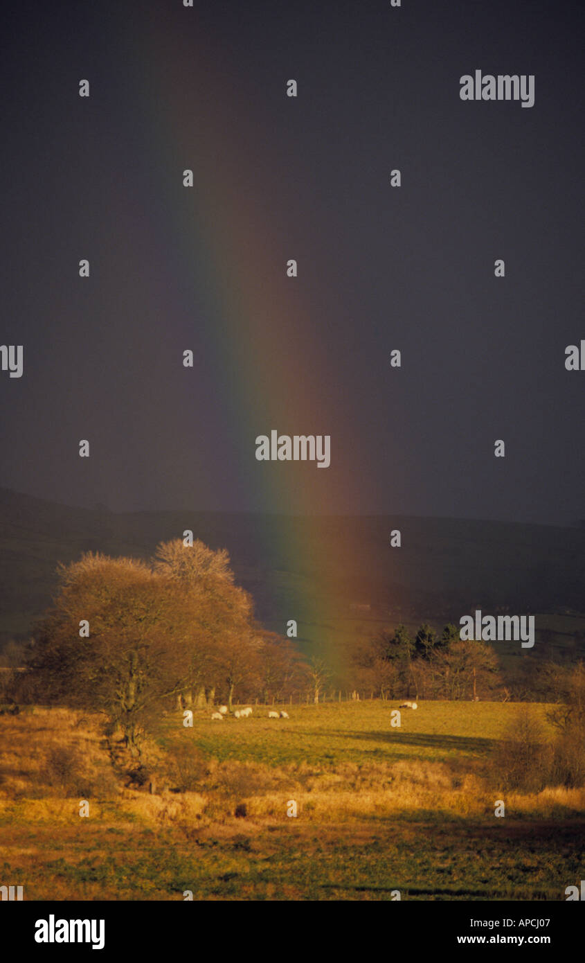 Country Rainbow,Taken In Staffordshire England Stock Photo - Alamy