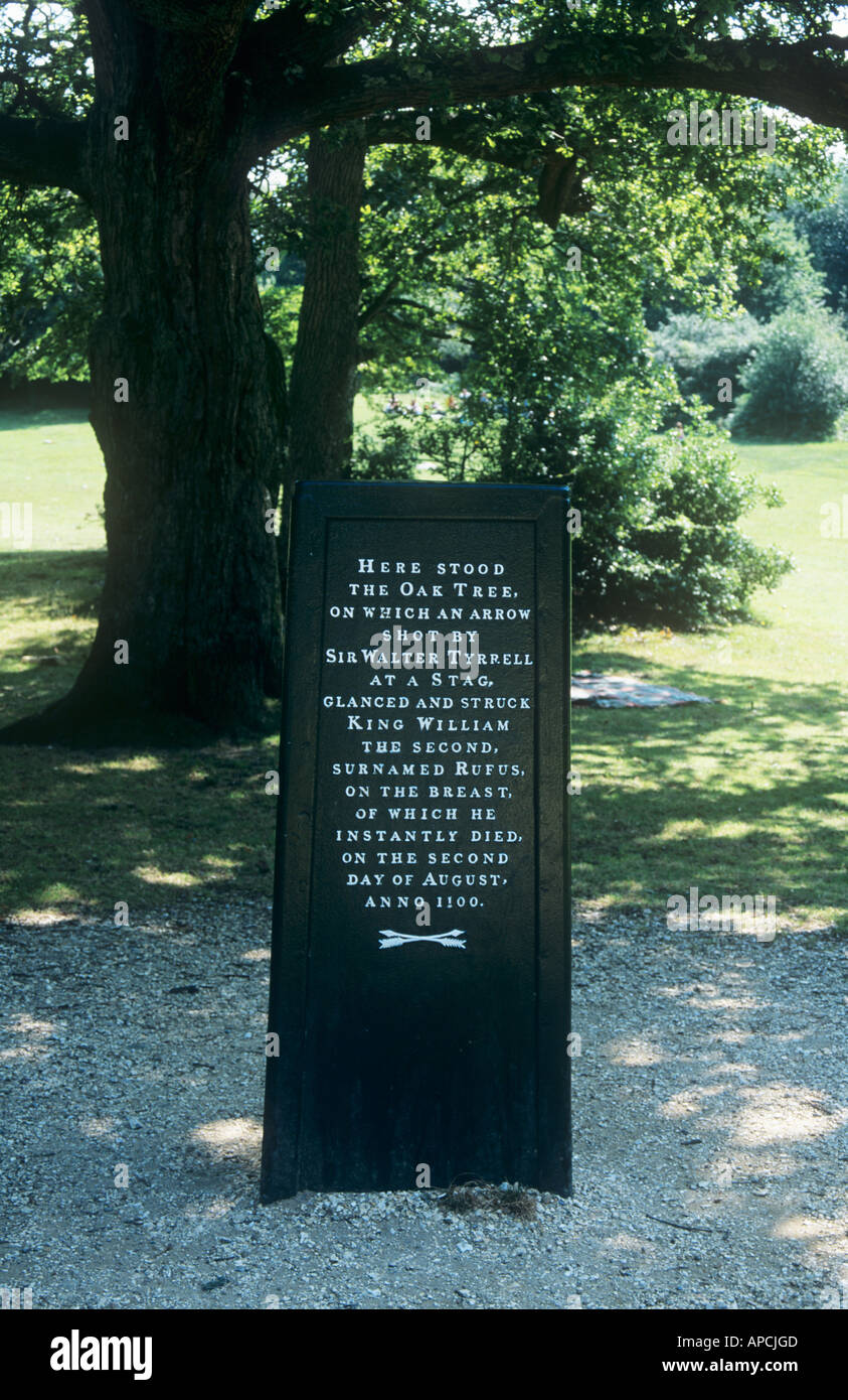 The Rufus Stone, Upper Canterton, near Brook, the New Forest National ...