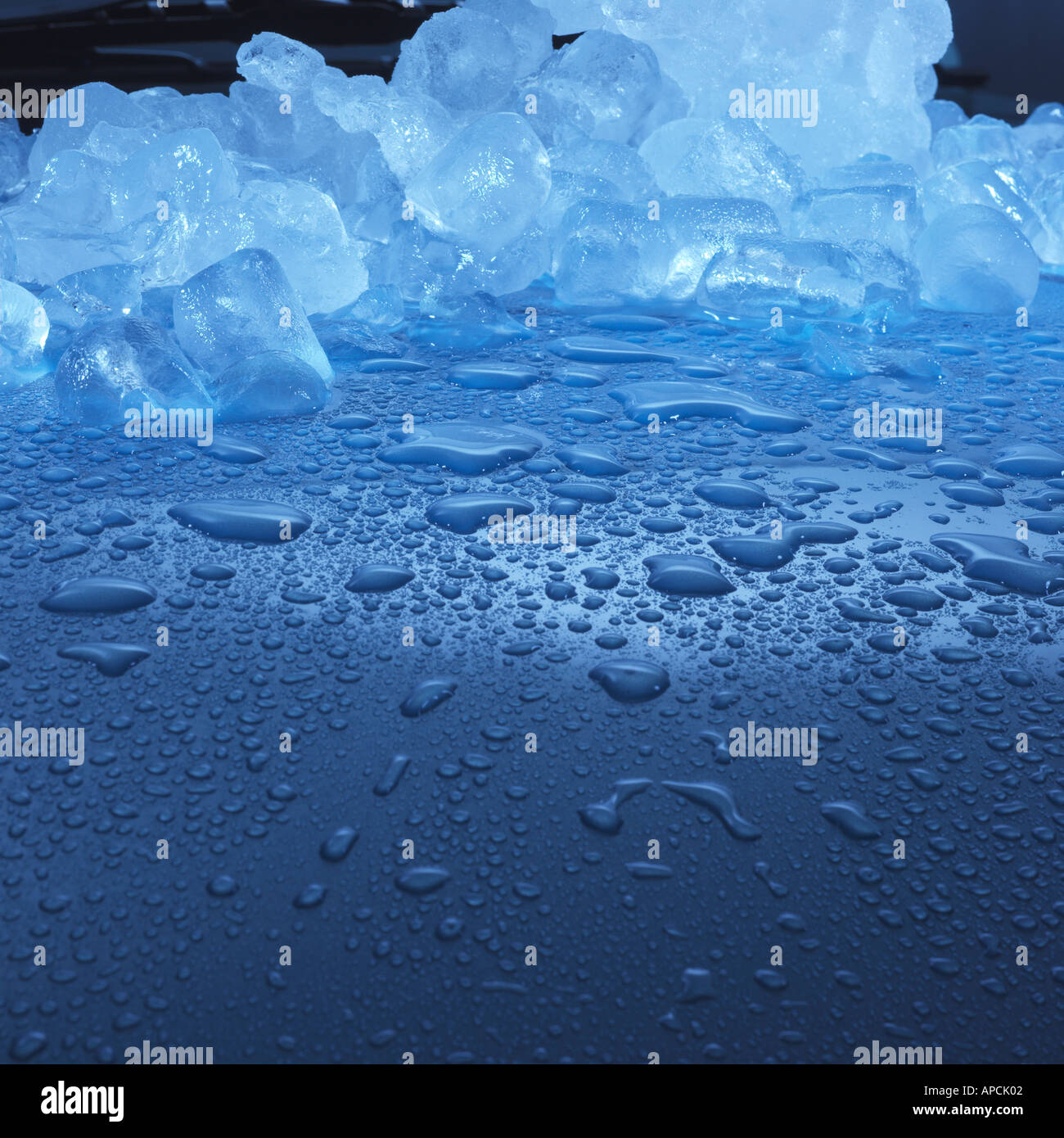 Ice on metal reflective surface Stock Photo - Alamy