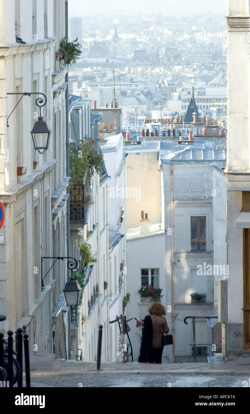 Scene from the Abesses in Paris France Stock Photo - Alamy