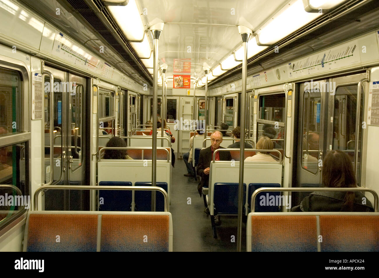 Riding the Metro in Paris France Stock Photo - Alamy